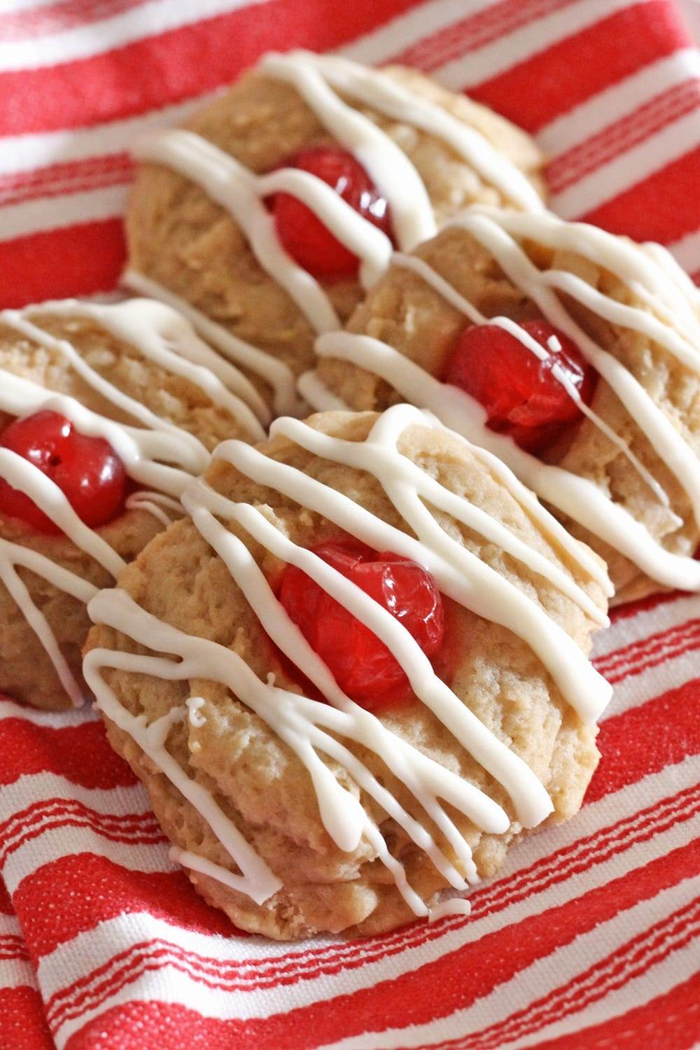 Cherry Almond Cream Cheese Cookies - Jam Hands